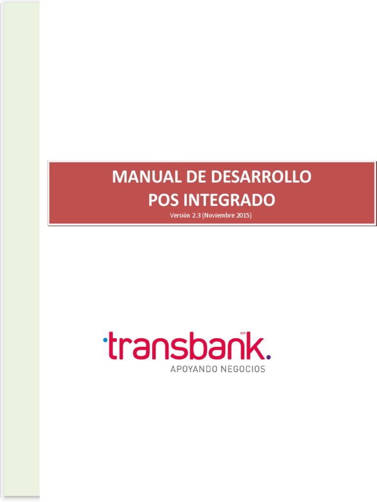 Manual Pos Integrado Final | PDF | Tarjeta de débito | Ascii