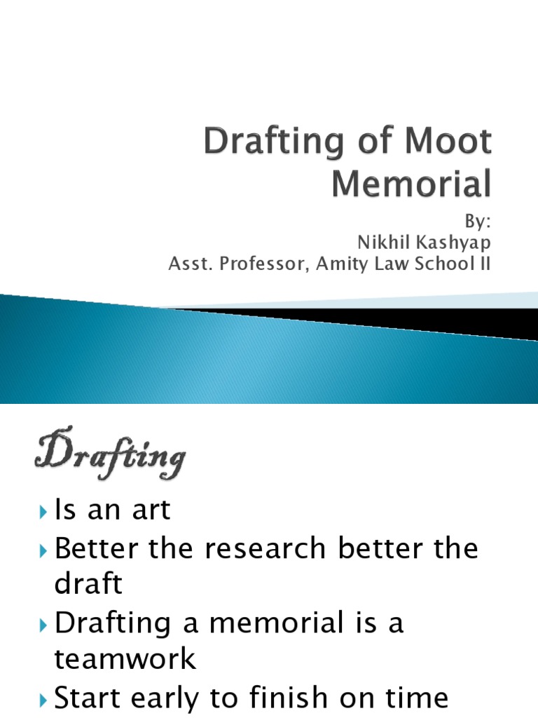 Moot Court Memorial Drafting Guide | PDF | Brief (Law) | Social ...