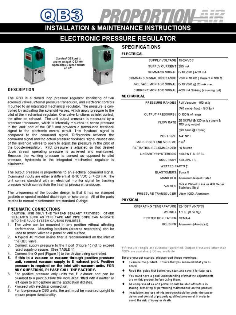 QB3 Installation Guide - 1 1 | PDF | Vacuum Tube | Valve