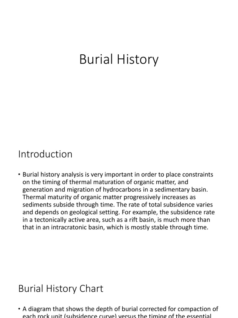 Burial History | PDF | Science & Mathematics