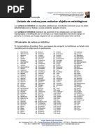 Lista de Verbos en Español | PDF