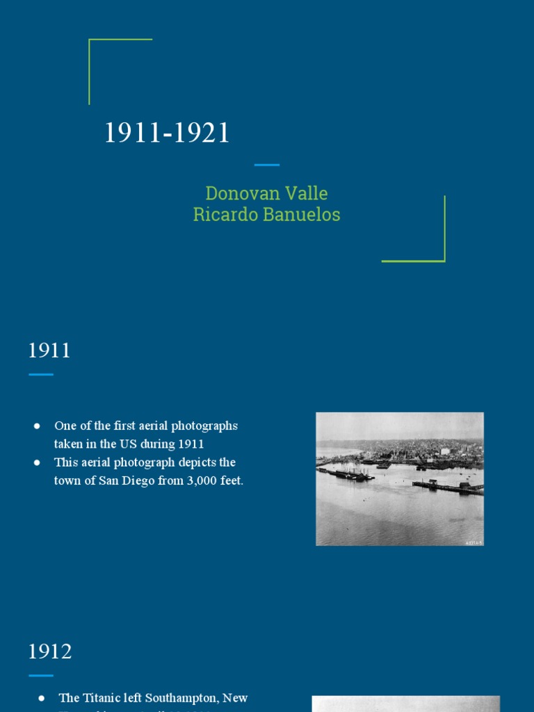 1911-1921 Events | PDF