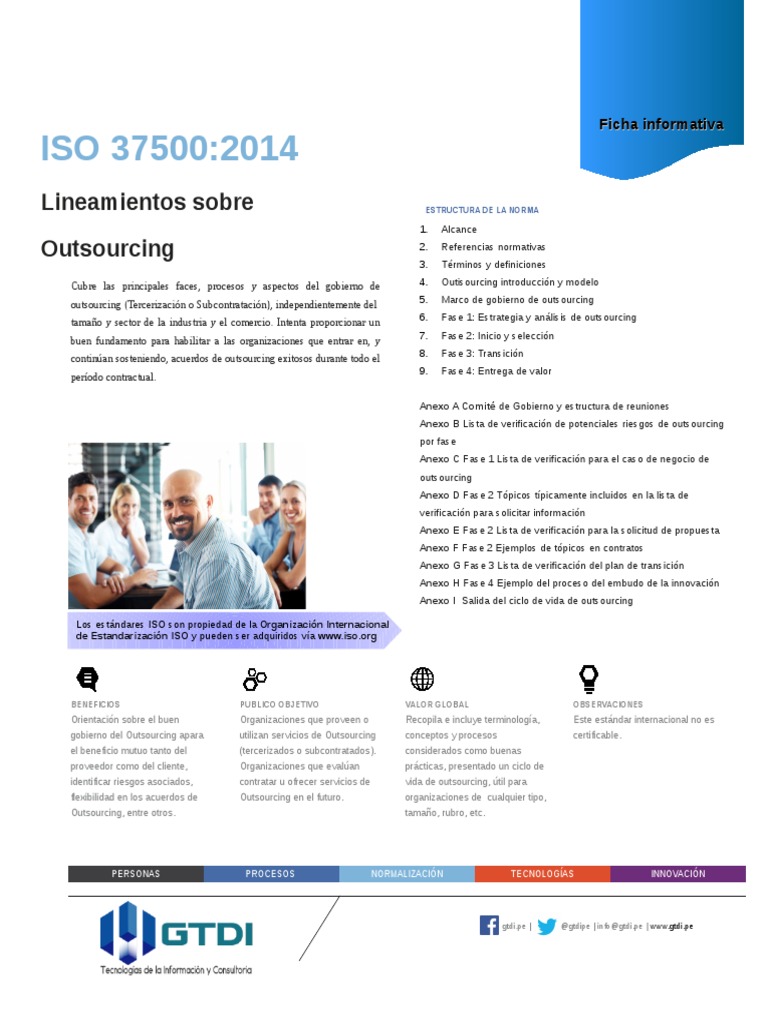 Iso 37500 | PDF | Outsourcing | Organización internacional para la ...