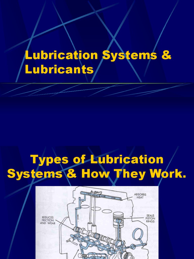 An Overview of Lubrication Systems, Lubricants, and Lubrication ...