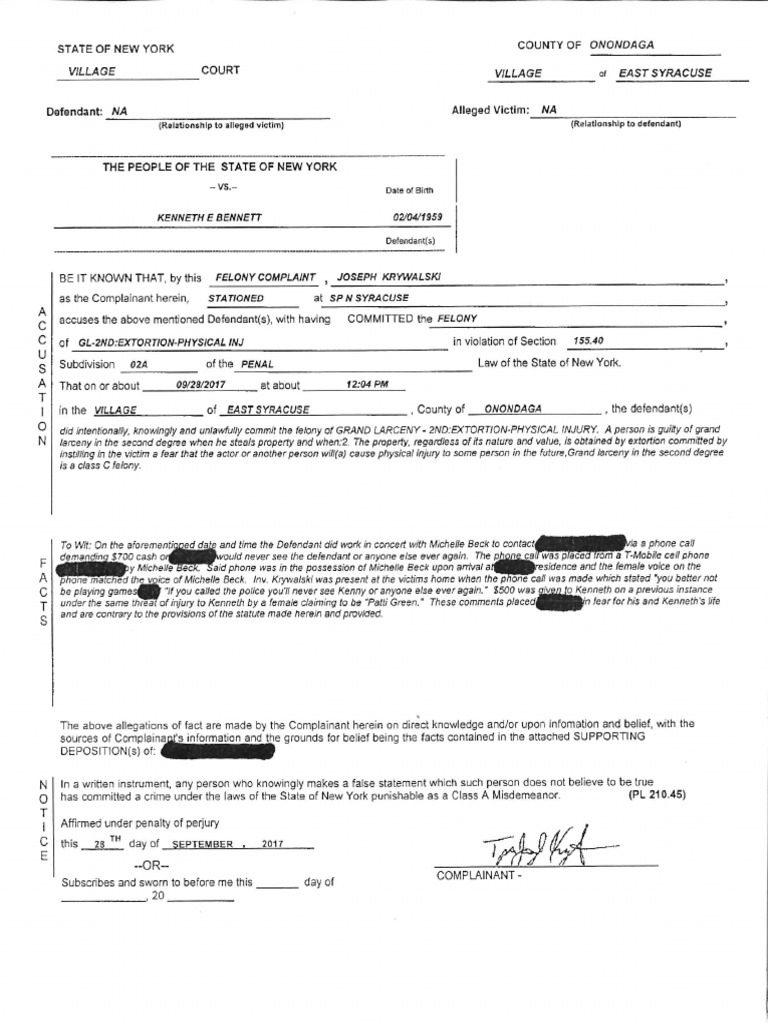 Accusatory Statements | PDF