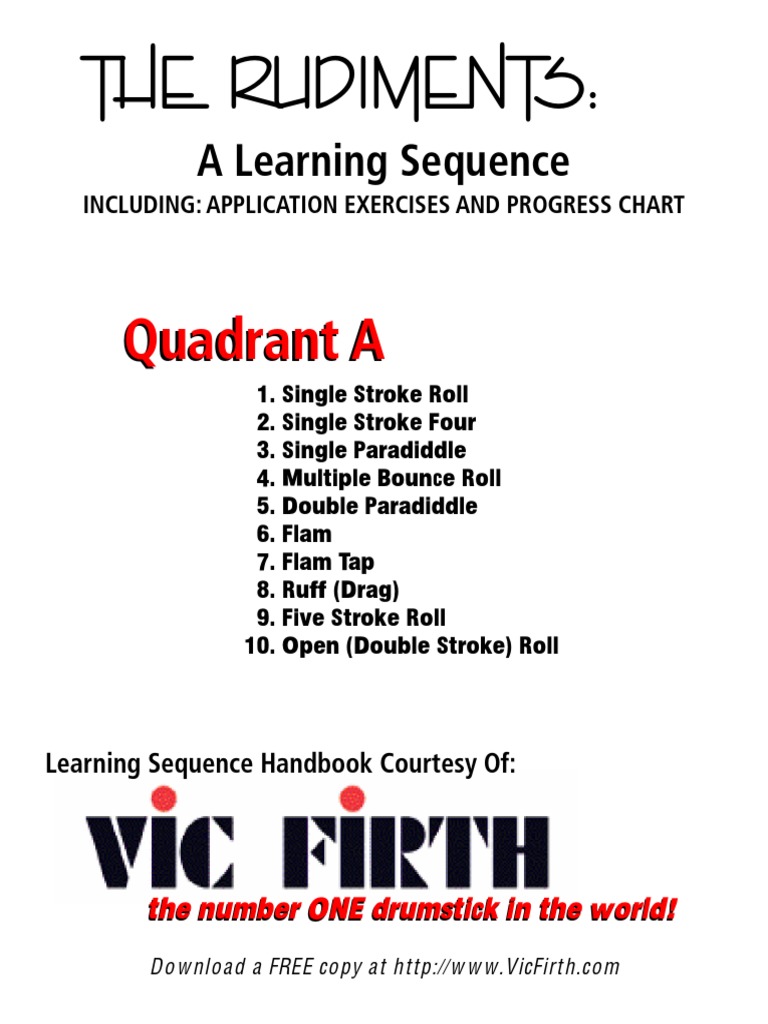 Vic Firth - Snare Drum Rudiments | PDF | Rhythm And Meter | Drumming
