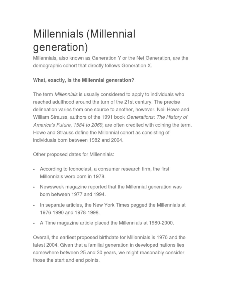 Millennials | PDF | Millennials | Communication