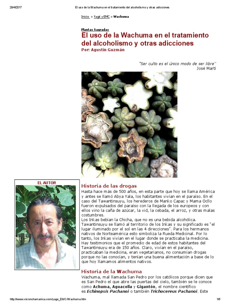 Efectos de la Wachuma en adicciones | PDF | Dormir | Salud y bienestar