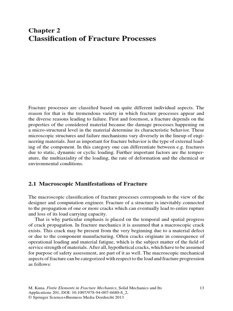 Classification of Fracture Processes | PDF | Fracture | Fracture Mechanics