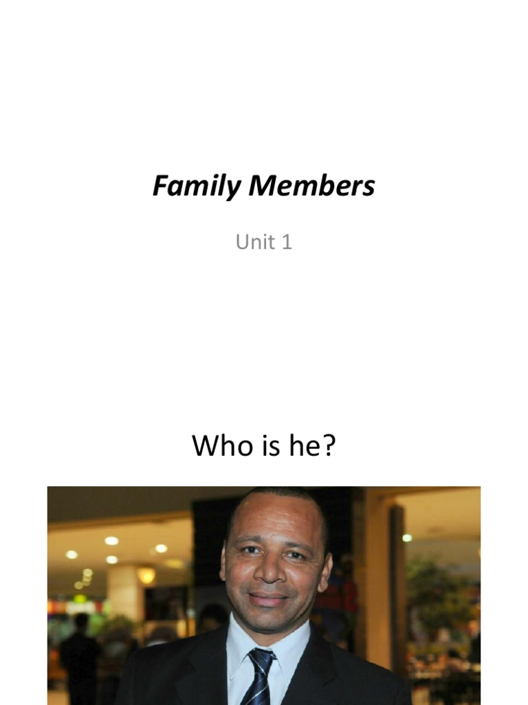 Family Members: Unit 1 | PDF