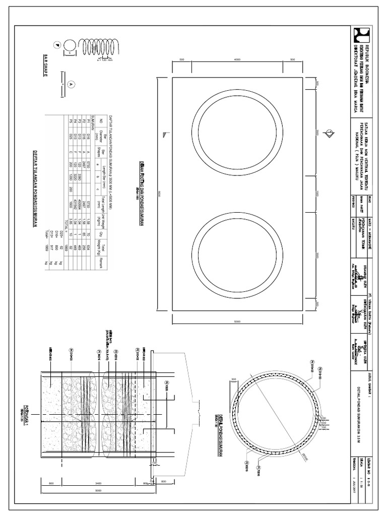 D-18 Detail Pondasi Sumuran