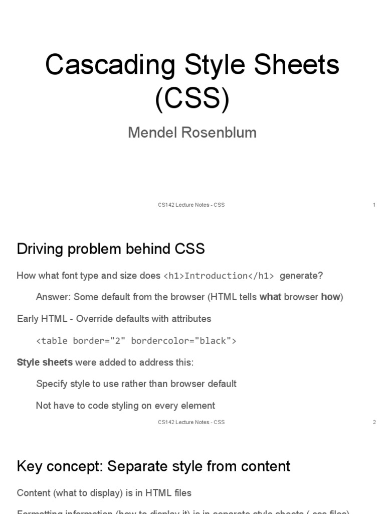 Css Lecture Pdf Cascading Style Sheets Software Engineering 6659