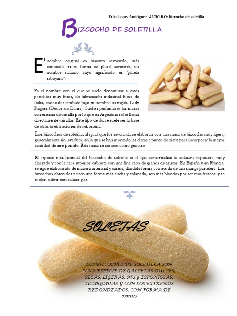 Soletas | PDF | Postres | Alimentos