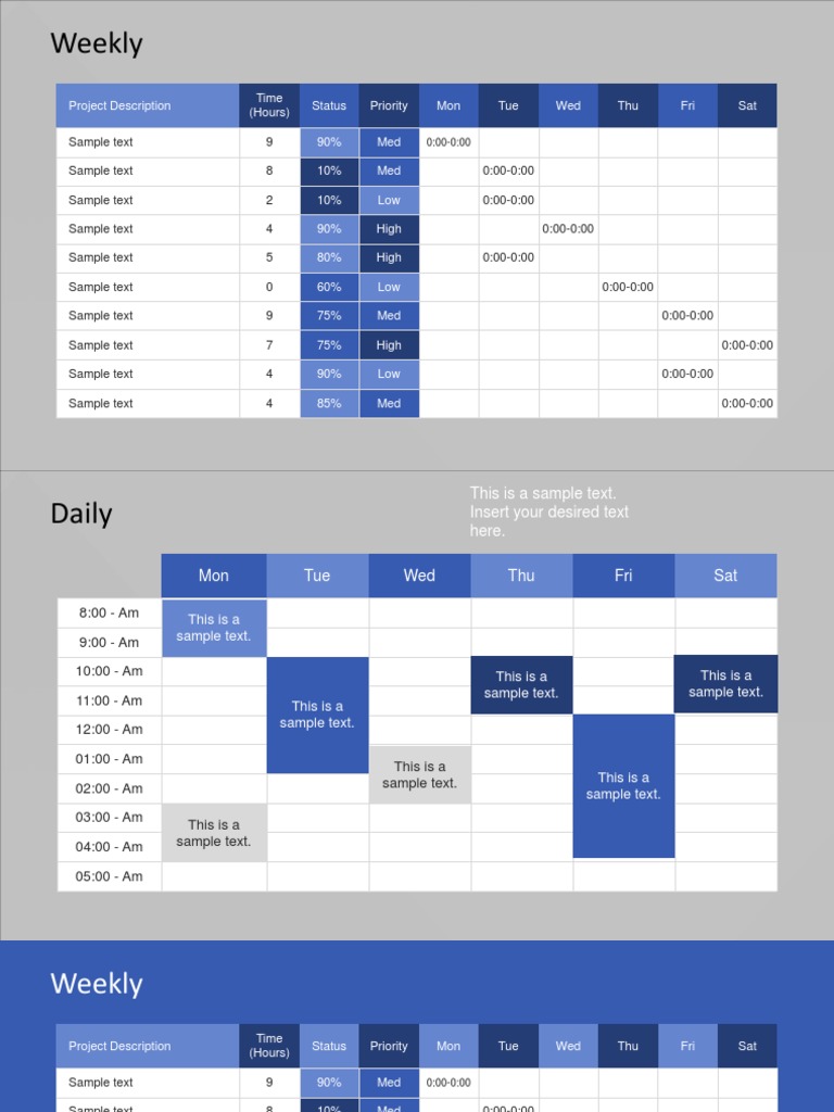 Time Management Schedule From Slide Model | PDF