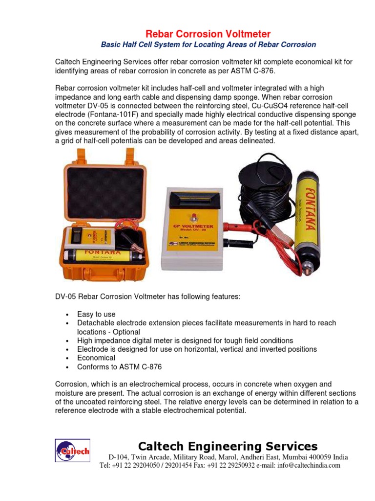 Caltech - Rebar Corrosion Voltmeter | PDF | Corrosion | Electrochemistry