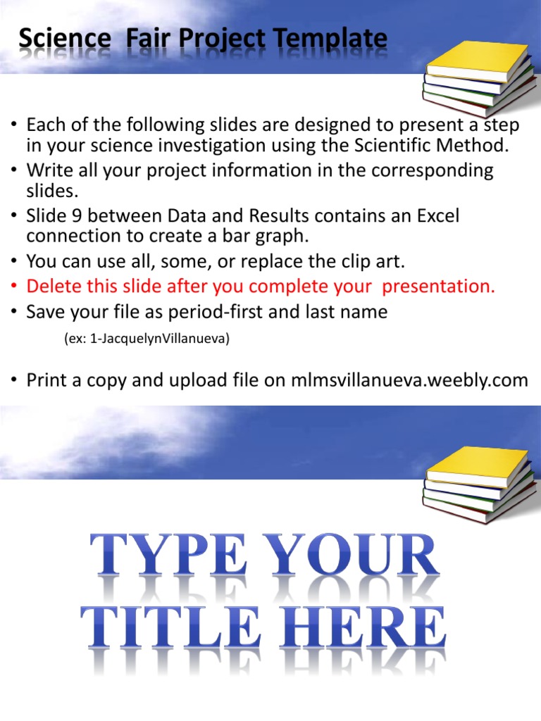 6th science fair template | Hypothesis | Scientific Method