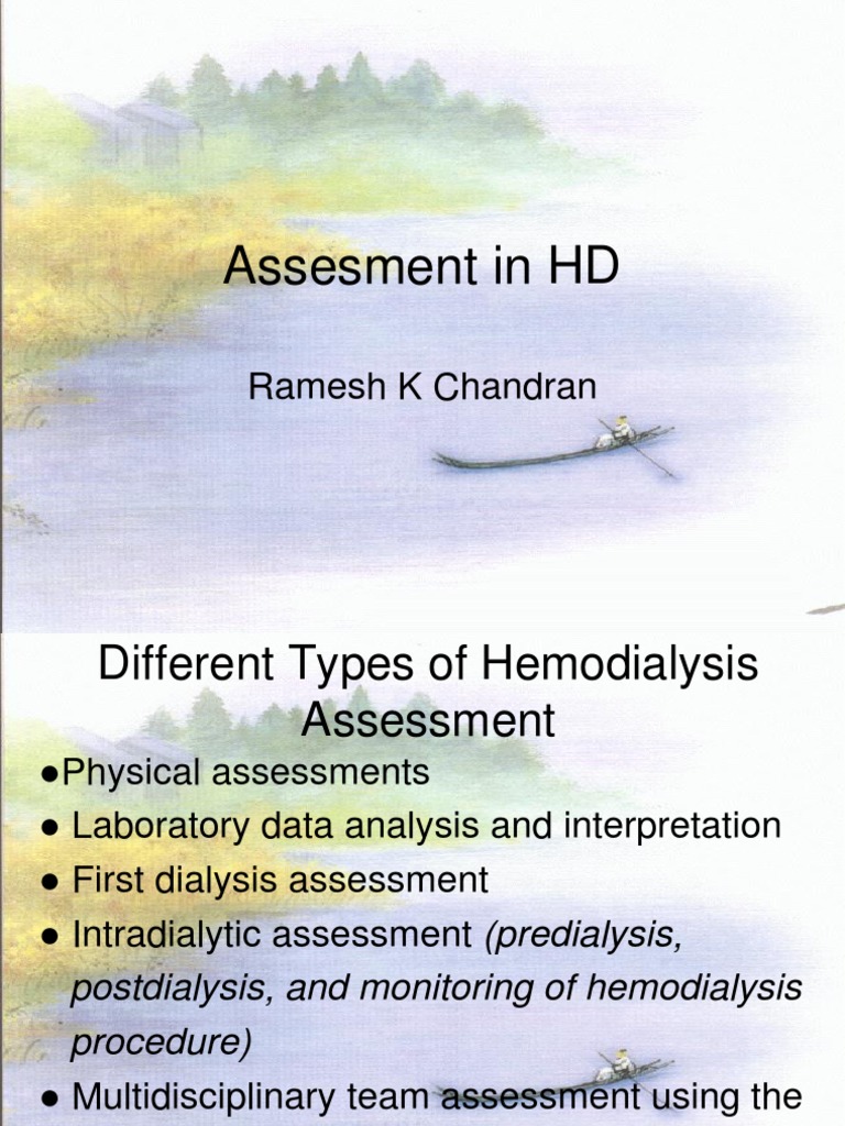 HD Assessment | PDF | Dialysis | Hemodialysis