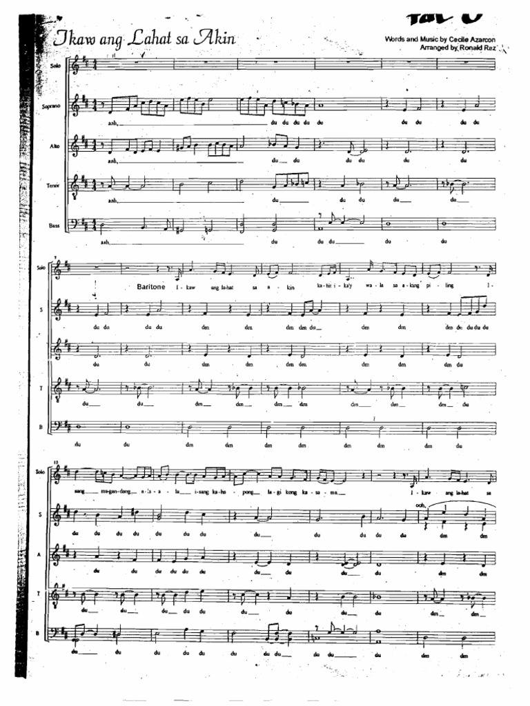 Ikaw Ang Lahat Sa Akin (SATB)