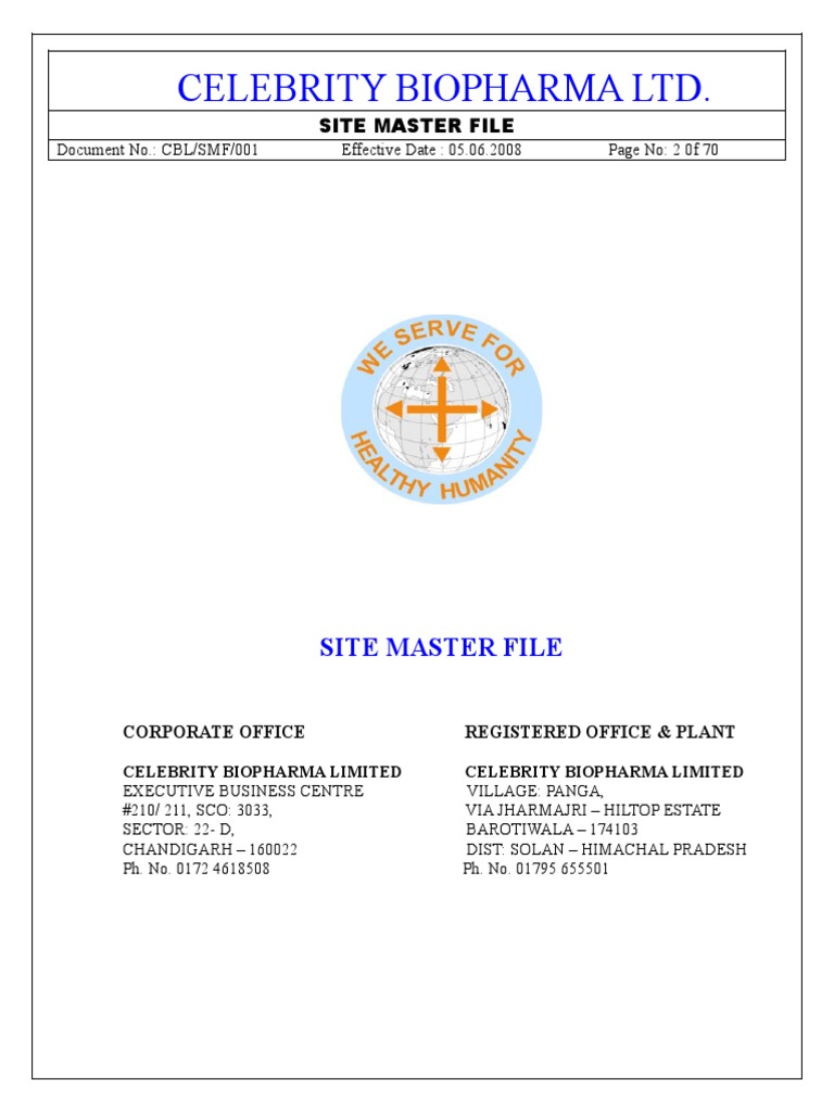 Site Master File | PDF | Quality Assurance | Verification And Validation