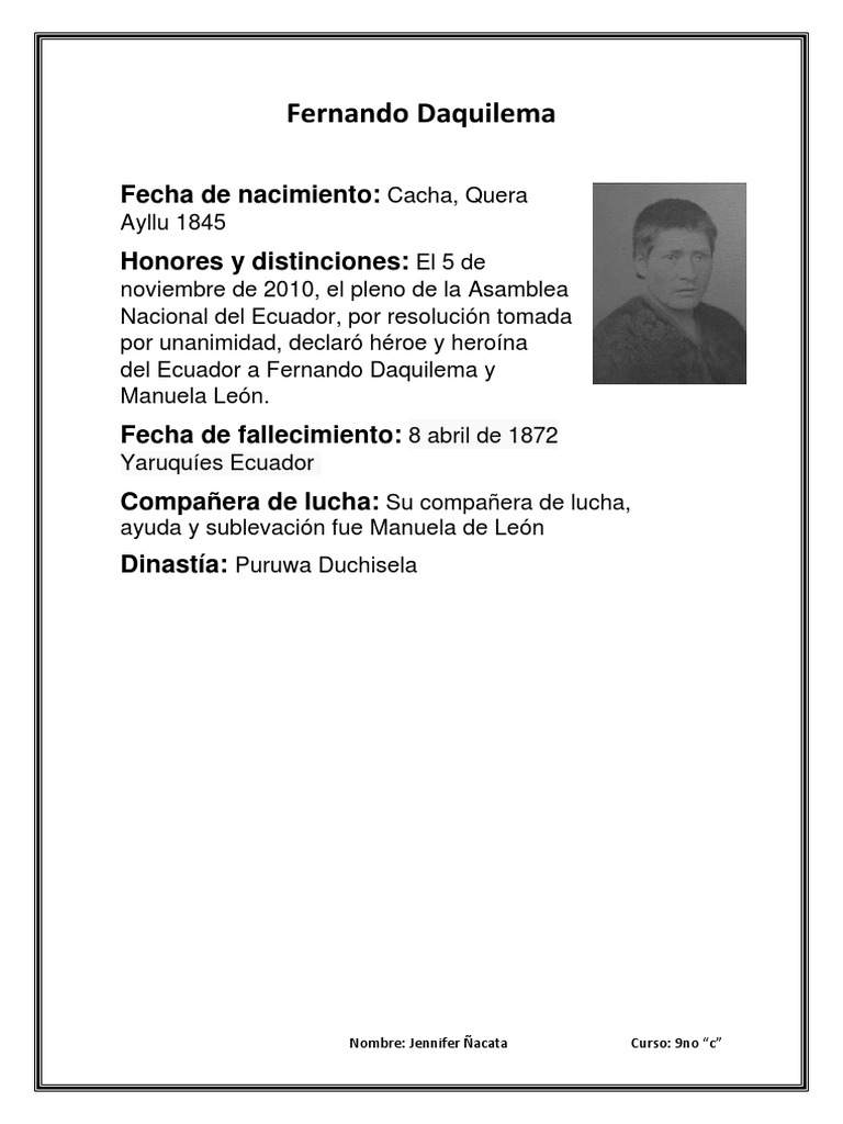 Fernando Daquilema | PDF