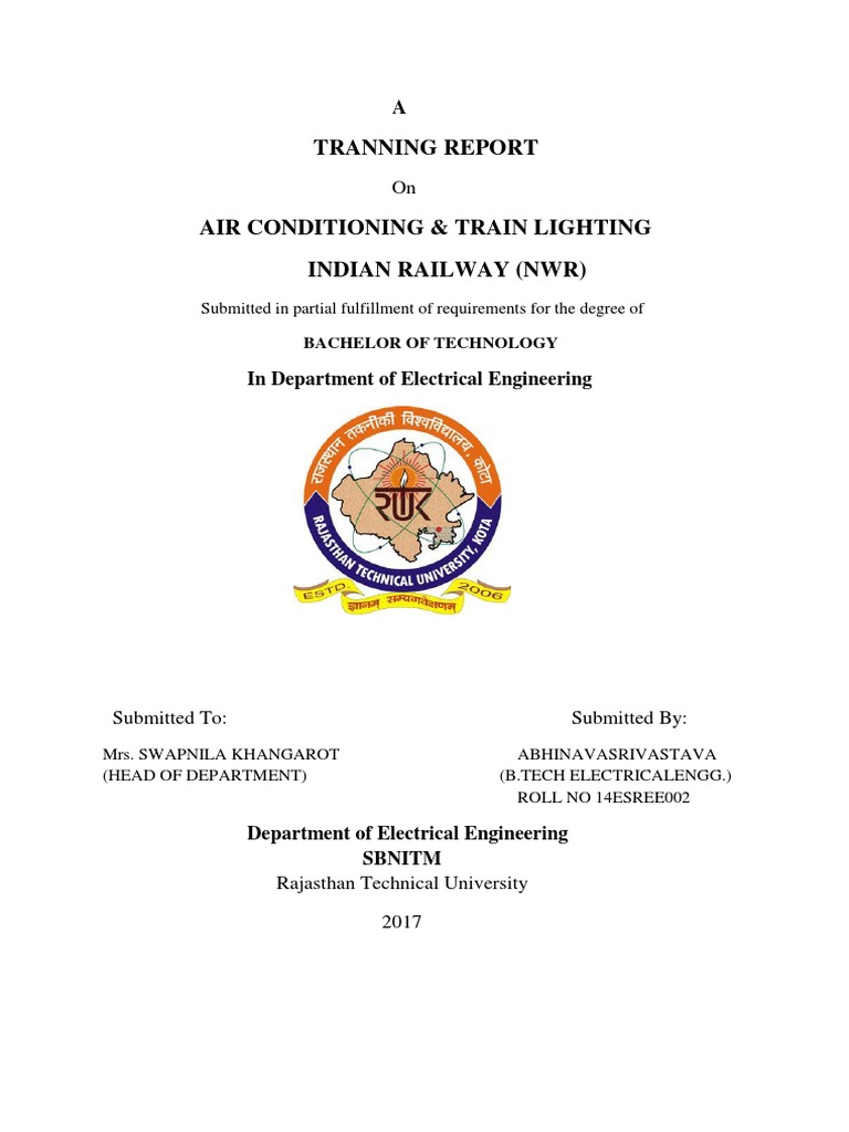 Indian Railways Report | PDF | Air Conditioning | Rail Transport