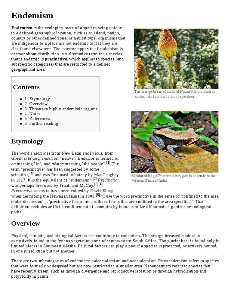 Endemism | Biogeochemistry | Biological Concepts