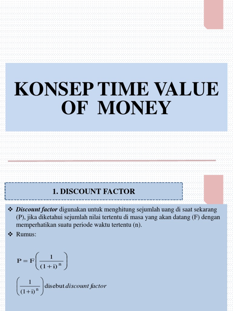 Konsep Time Value Of Money Pdf