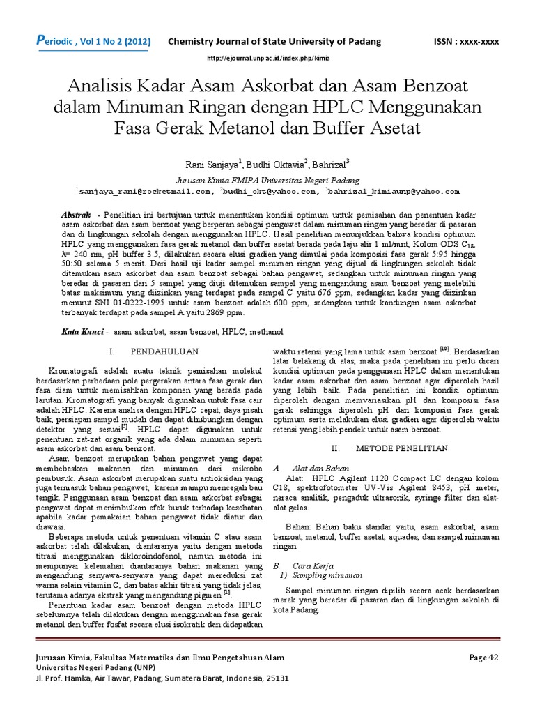 Jurnal HPLC | PDF
