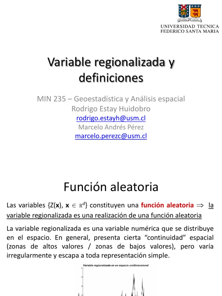 Variable Regionalizada Y Definiciones Pdf Diferencia Distribución 0712