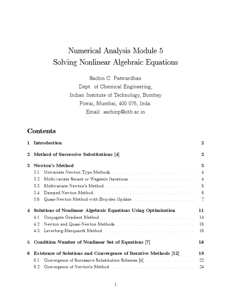 NPTELSolution of NonLinEqn | PDF | Mathematical Optimization | Numerical Analysis