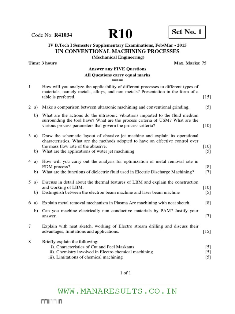 JntuK CAD/CAM Question Paper | PDF | Machining | Metalworking