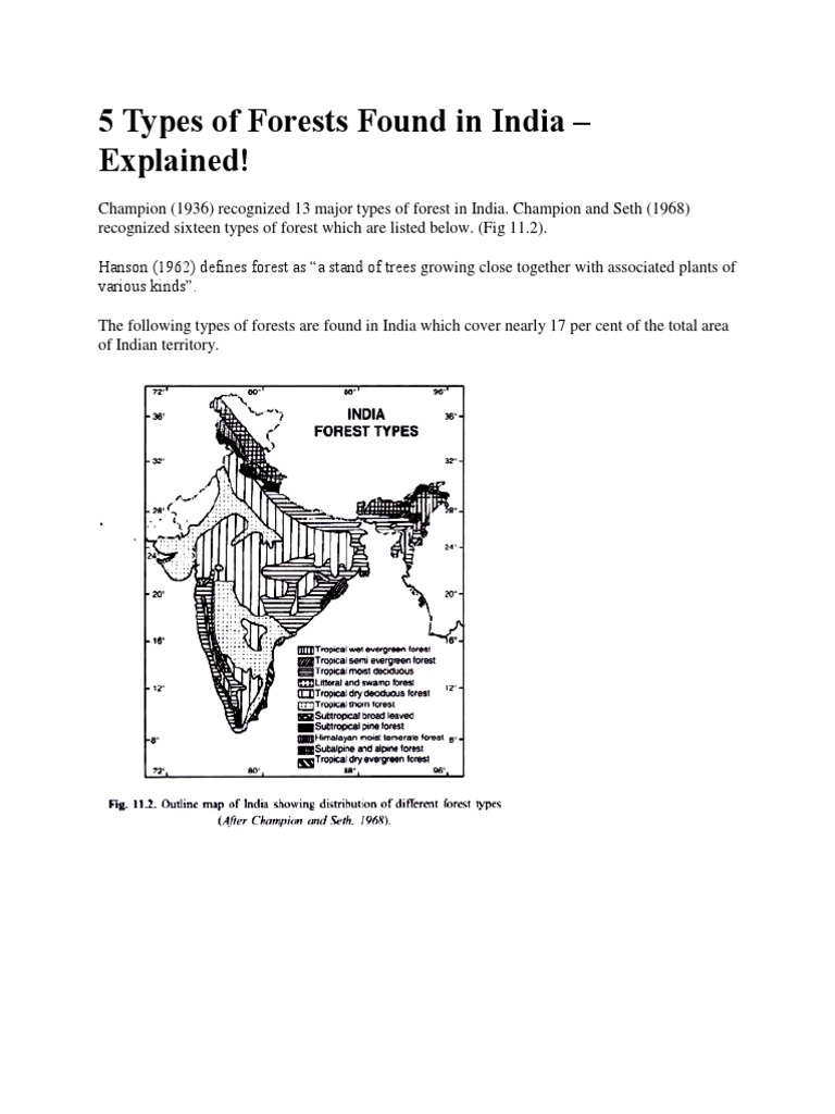 Types of Forests in India Explained | PDF | Mangrove | Forests