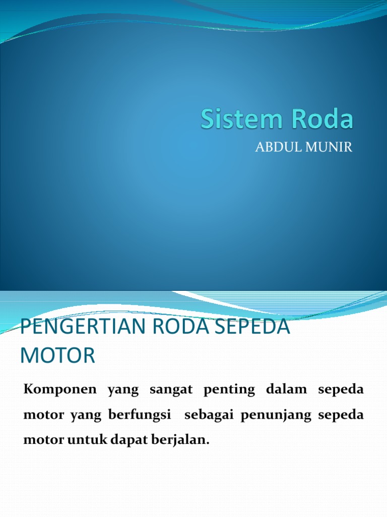 Sistem Roda | PDF