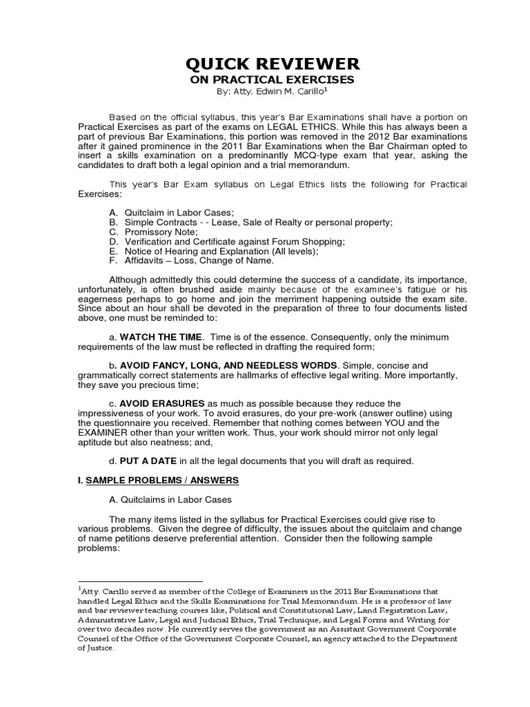 2017 DOJ Free Bar Notes in Legal Forms | PDF | Deed | Notary Public