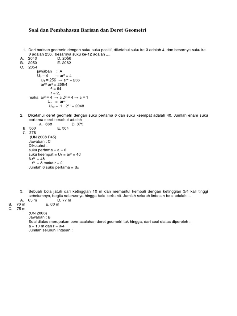 Deret Geometri | PDF