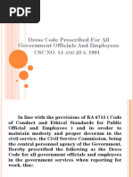 Dress Code For All Govt Officials - Employees | PDF