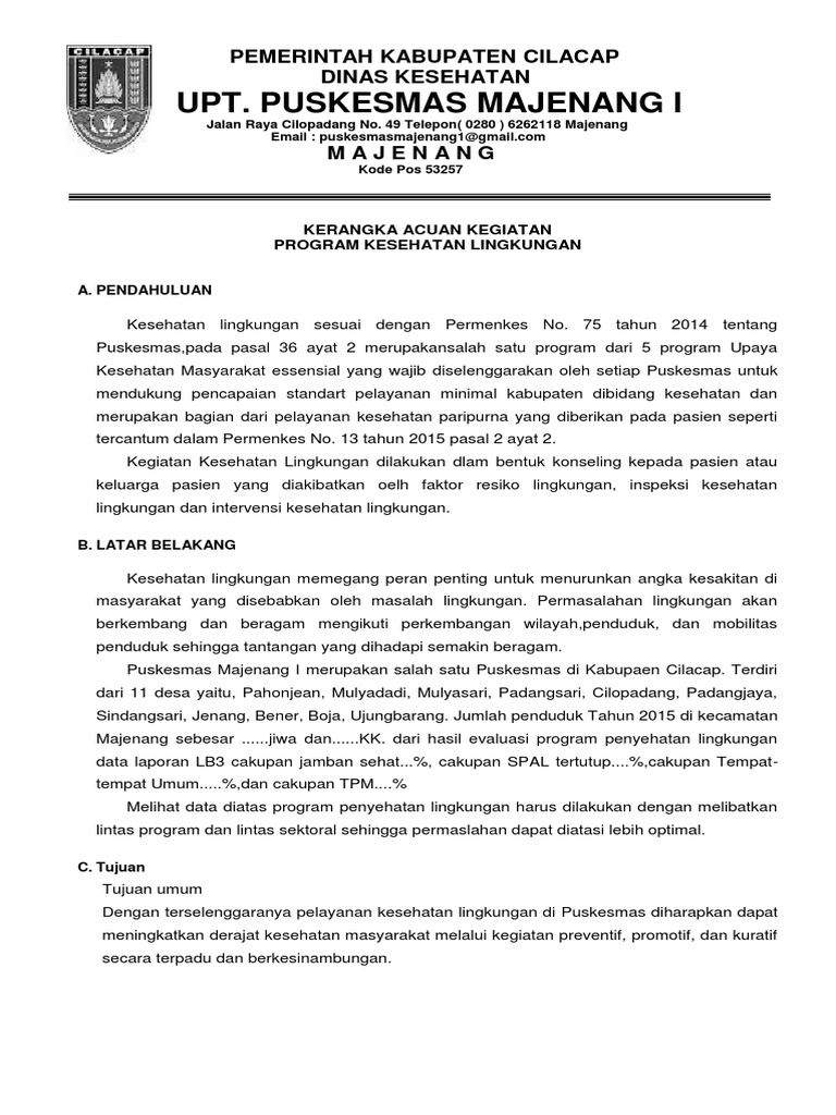 Kak Program Kesling | PDF