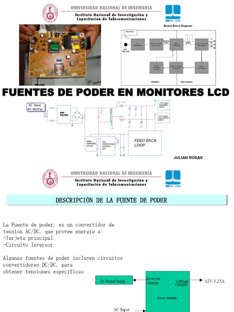 06 Fuentes de Poder Monitores LCD | Descargar gratis PDF | Rectificador ...
