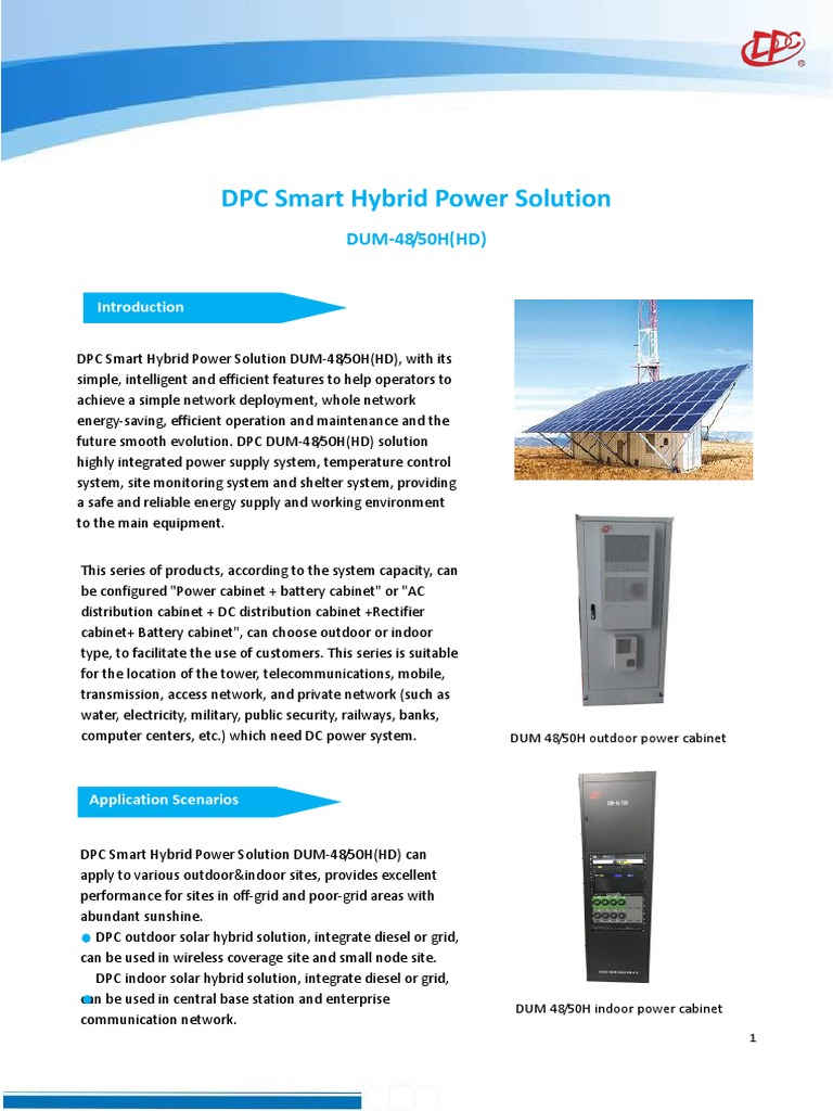 DPC Smart Hybrid Power Solution DUM-4850H (HD) | PDF | Rectifier ...