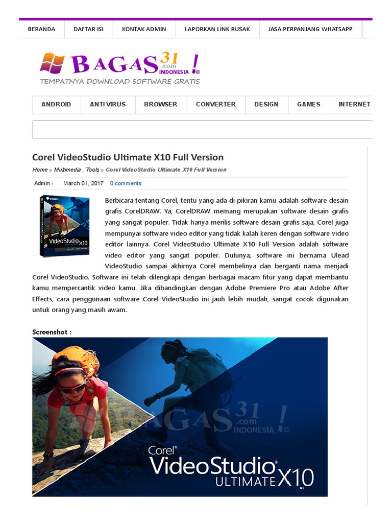 Corel VideoStudio Ultimate X10 Full Version - BAGAS31 PDF | PDF