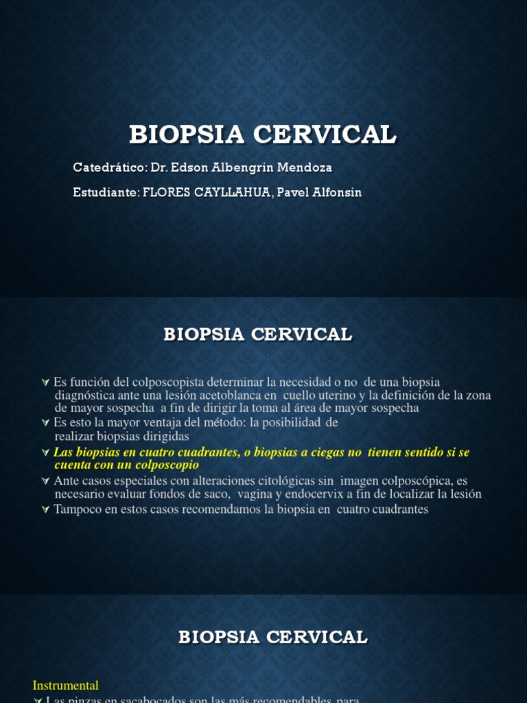 Biopsia Cervical | PDF | Biopsia | Especialidades Medicas