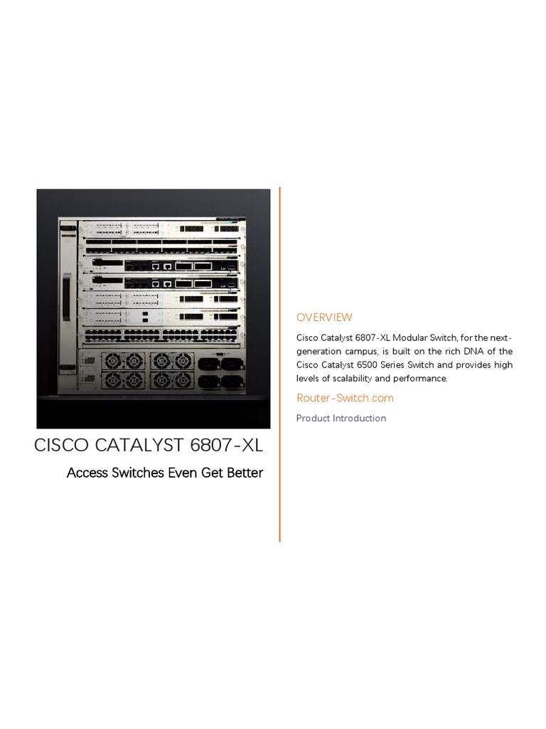 Cisco Catalyst 6807-XL Switch Overview | PDF | Telecommunications ...