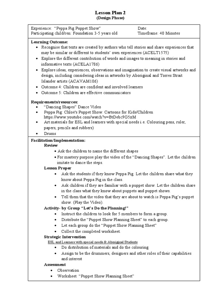 Lesson Plan 1 | PDF | English As A Second Or Foreign Language | Lesson Plan