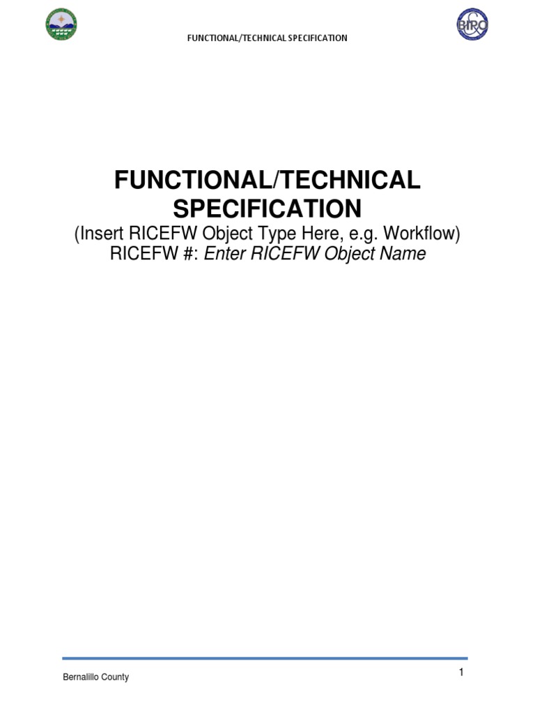 Bernalillo County Functional Specs Guide | PDF | Business Process | Specification (Technical ...