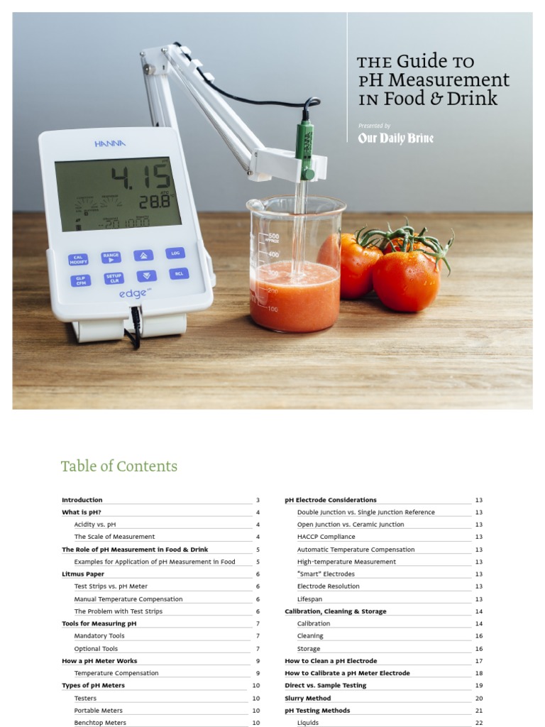 Odb Guide To PH Measurement in Food v1-0 | PDF | Ph | Proton