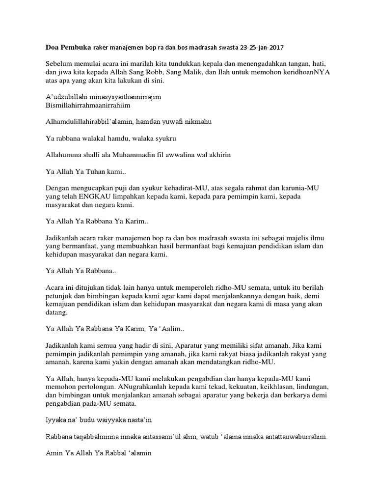 Doa Pembuka Dan Penutup | PDF | Pengembangan Diri | Agama & Spiritualitas