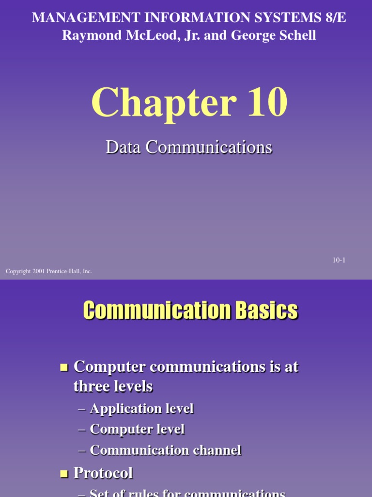 Data Communications: Management Information Systems 8/E Raymond Mcleod ...