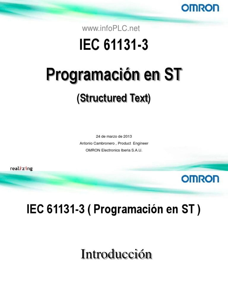 InfoPLC Net Omron Programacion ST | PDF | Cadena (informática) | Ascii