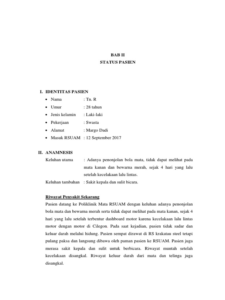 Contoh Status Pasien | PDF
