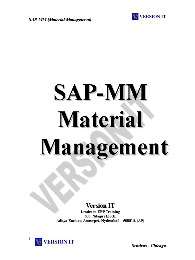 Sap MM Training Manual Step by Step | PDF | Procurement | Receipt